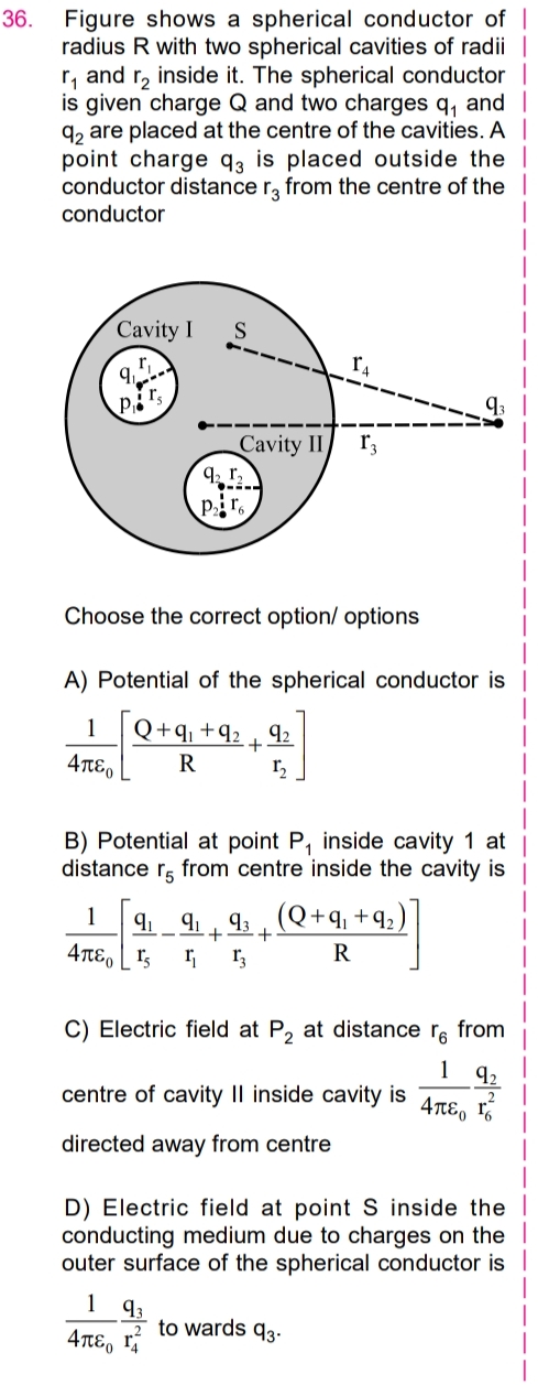 Solved Figure shows a spherical conductor of radius R ﻿with | Chegg.com