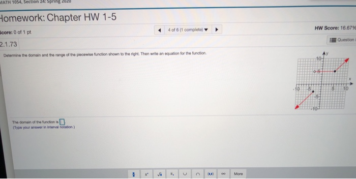 Solved MATH 1054, Section 24: Spring 2020 Homework: Chapter | Chegg.com