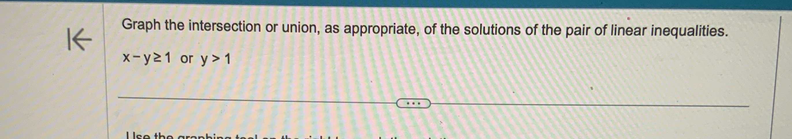 Solved Graph the intersection or union, as appropriate, of | Chegg.com
