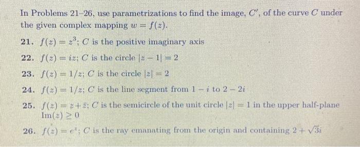 Solved In Problems 21-26, use parametrizations to find the | Chegg.com