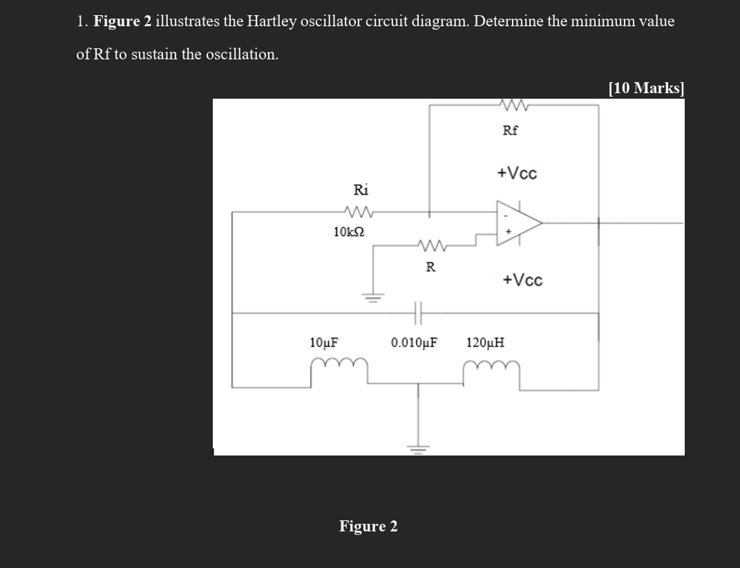 Solved Figure 2 ﻿illustrates the Hartley oscillator circuit | Chegg.com