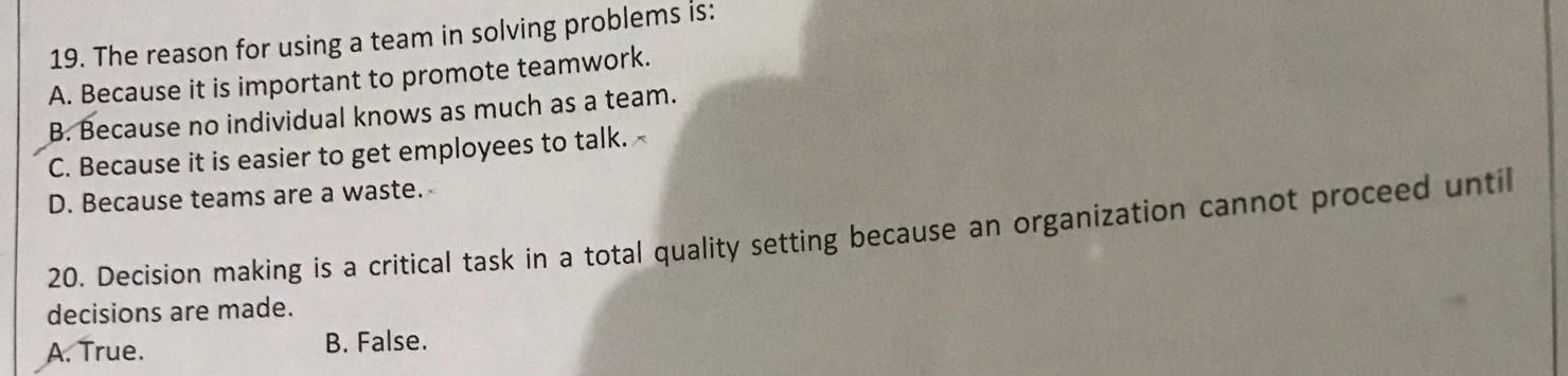 Solved 18. The operators of a manufacturing cell work out a | Chegg.com