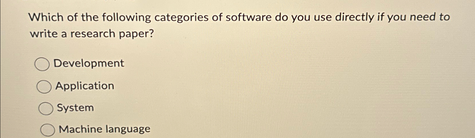 Solved Which of the following categories of software do you | Chegg.com