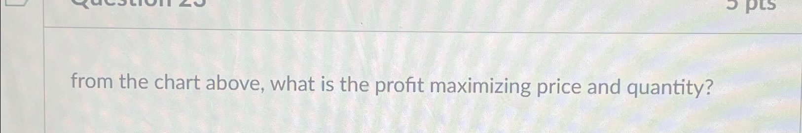 Solved from the chart above, what is the profit maximizing | Chegg.com