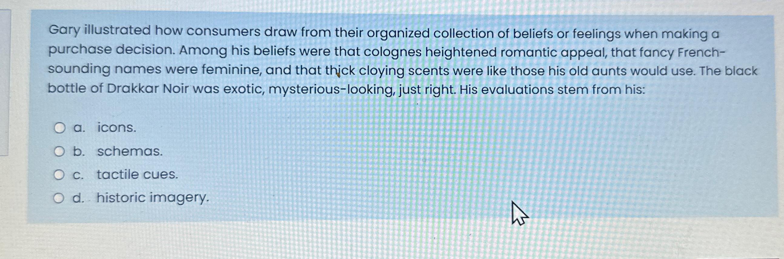 Solved Gary illustrated how consumers draw from their | Chegg.com