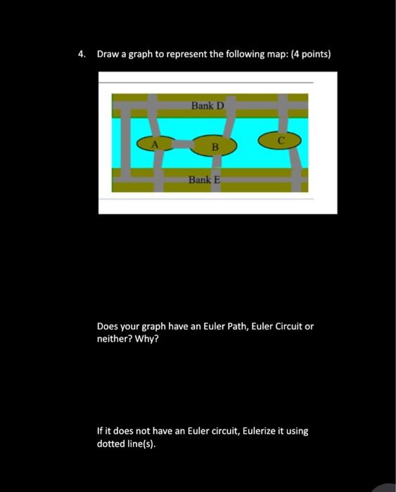 Solved 4. Draw a graph to represent the following map: (4 | Chegg.com