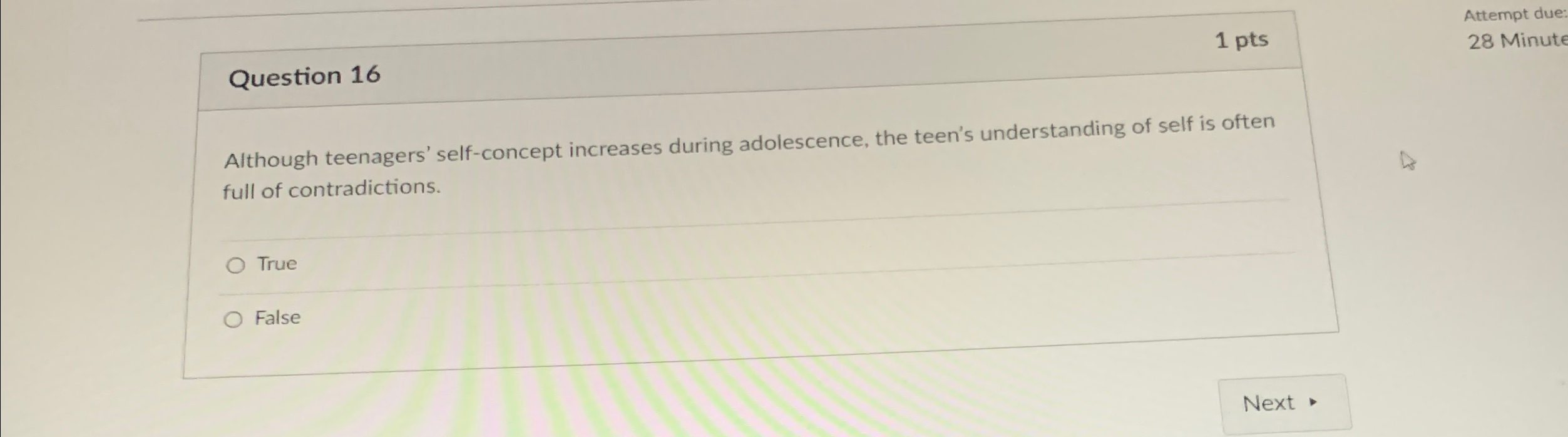 Solved Question 161 ﻿ptsAttempt due:28 ﻿MinuteAlthough | Chegg.com