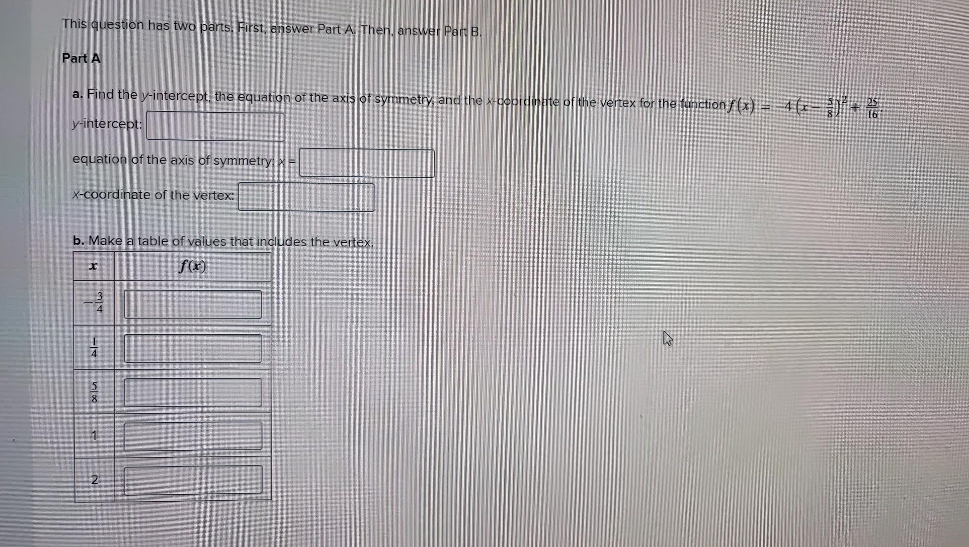 Solved This question has two parts. First, answer Part A. | Chegg.com