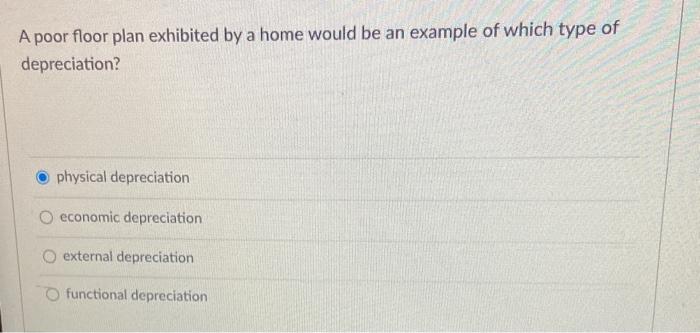 Solved A poor floor plan exhibited by a home would be an | Chegg.com