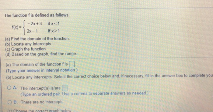 Solved f(x) = The function fis defined as follows. - 2x+3 | Chegg.com
