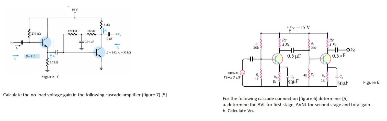 Solved Calculate the no-load voltage gain in the following | Chegg.com