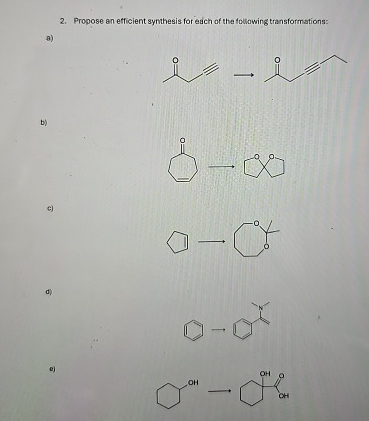 Solved Propose an efficient synthesis for each of the | Chegg.com
