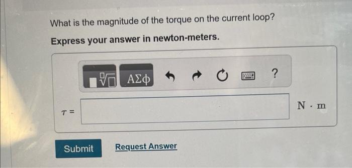 Solved A square current loop 5.5 cm on each side carries a | Chegg.com