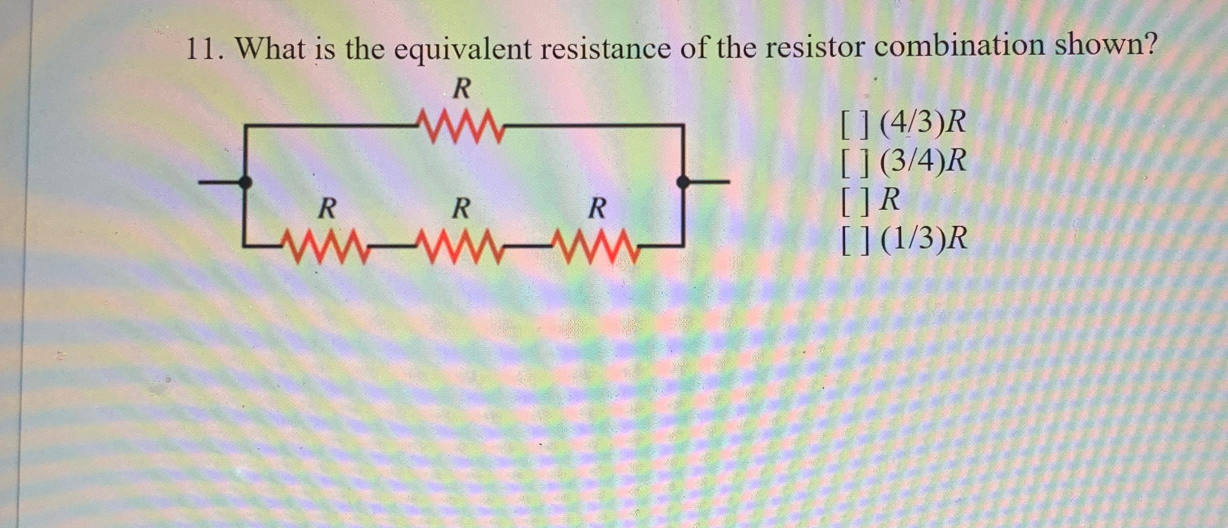 Solved What is the equivalent resistance of the resistor | Chegg.com
