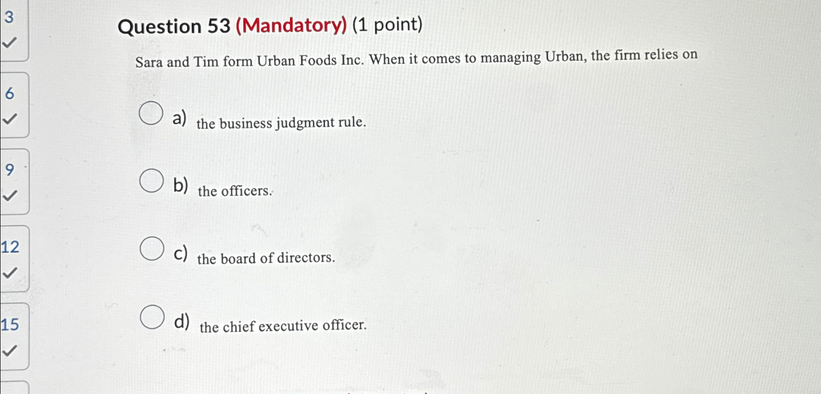 Solved 3Question 53 (Mandatory) (1 ﻿point)Sara and Tim form | Chegg.com