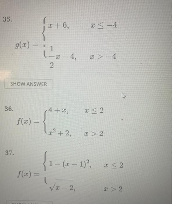 Solved Graphing a piecewise defined function sketch the | Chegg.com