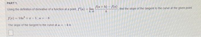 Solved Differentiability of a function at a point Given the | Chegg.com