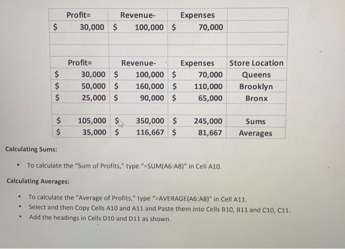 EXERCISE 2: COPYING AND CALCULATING SUMS AND AVERAGES | Chegg.com