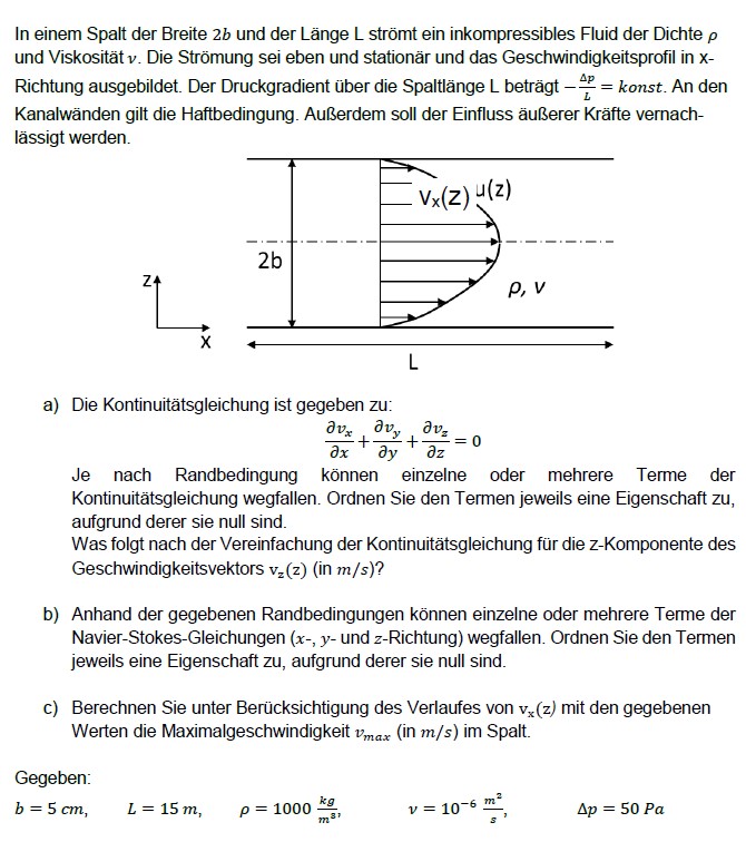 The Navier-Stokes equation in the z-direction is | Chegg.com