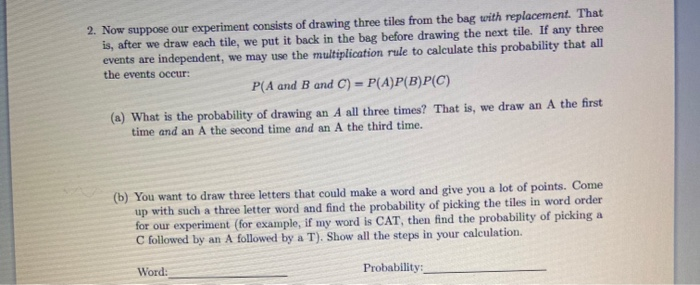Solved The distribution of Scrabble tiles and their points | Chegg.com