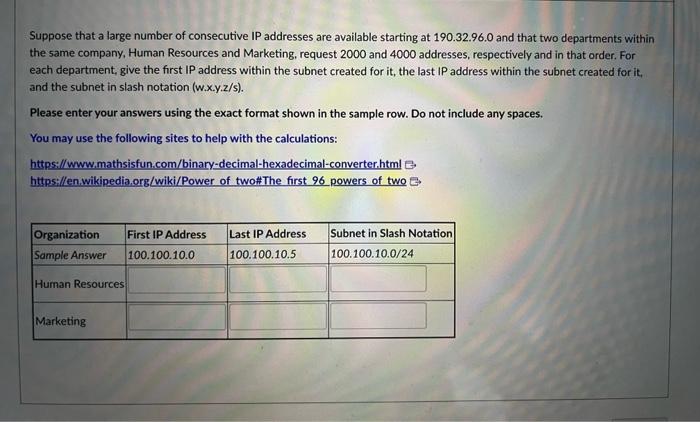 Solved Suppose that a large number of consecutive IP | Chegg.com