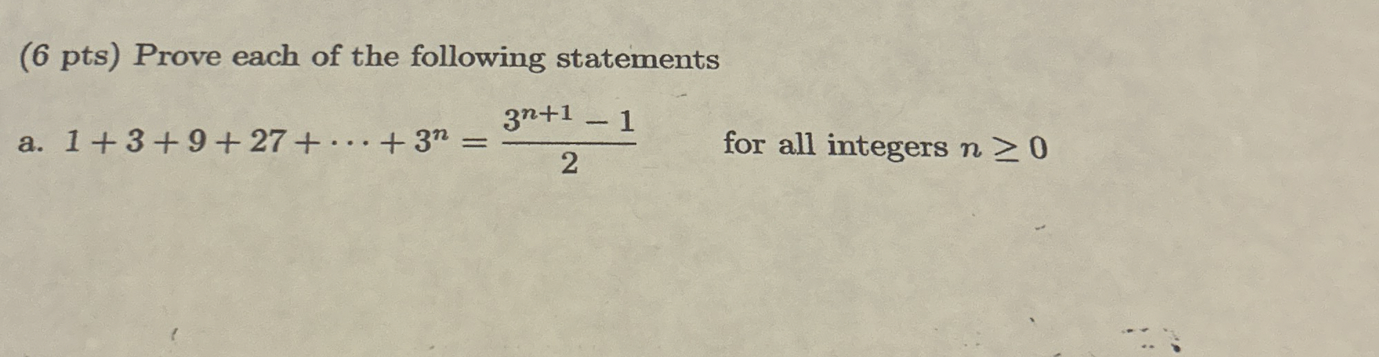 Solved (6 ﻿pts) ﻿Prove each of the following | Chegg.com
