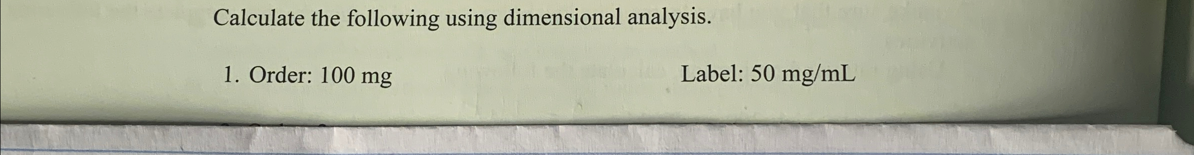 Solved Calculate the following using dimensional | Chegg.com