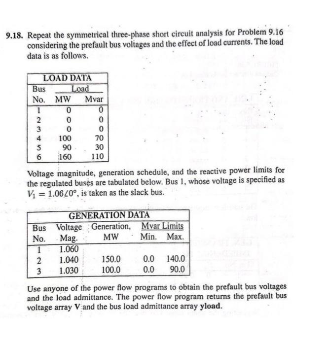 Question 9.18 please do hand calculation to find the | Chegg.com