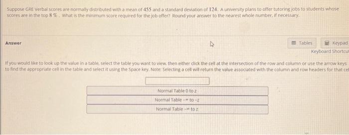Solved Suppose GRE Verbal scores are normally distributed | Chegg.com