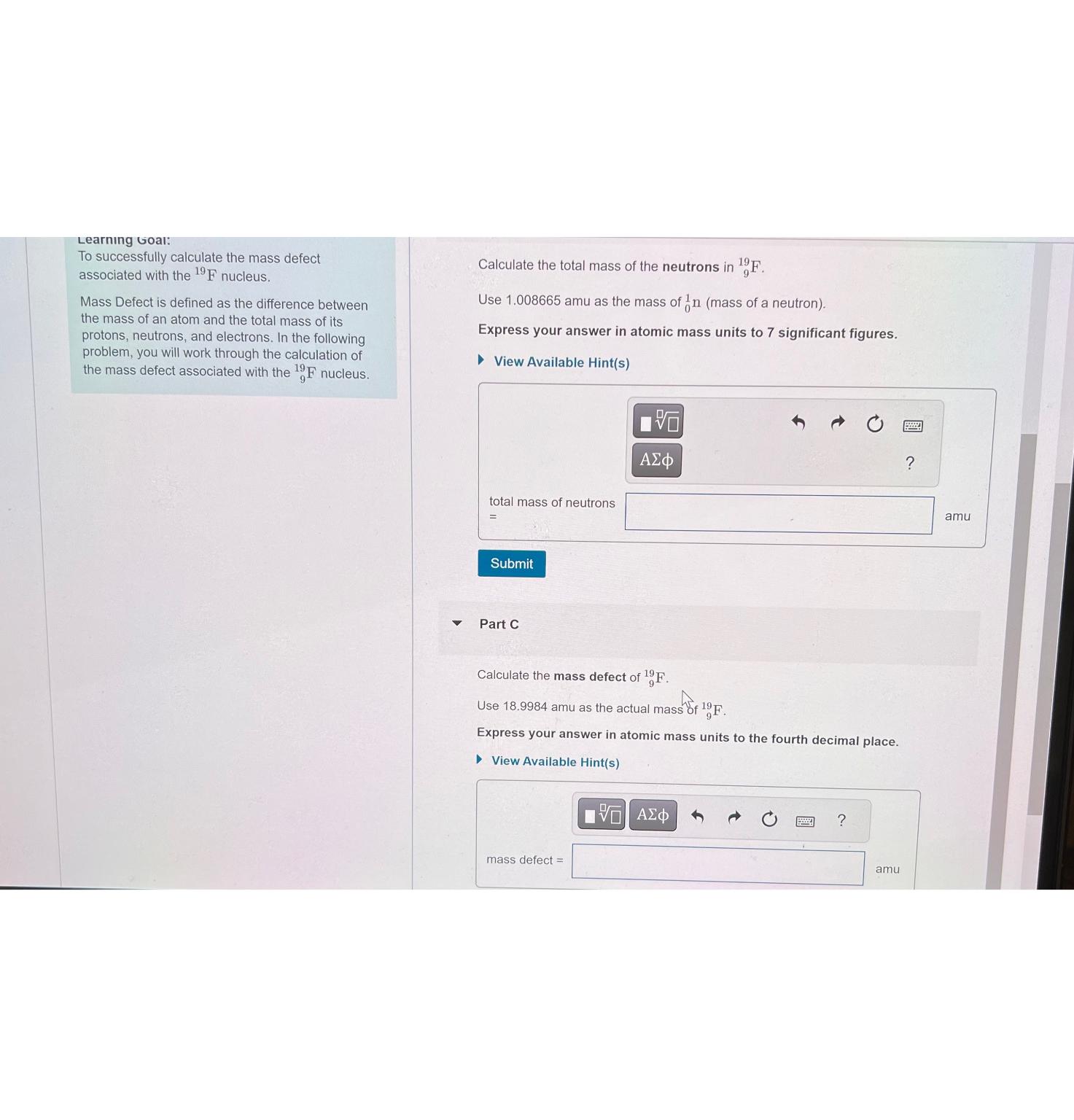Solved Learnıng Goal:To successfully calculate the mass | Chegg.com