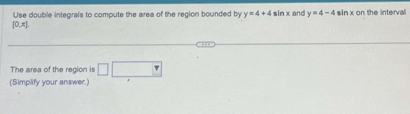Solved Use double integrals to compute the area of the | Chegg.com