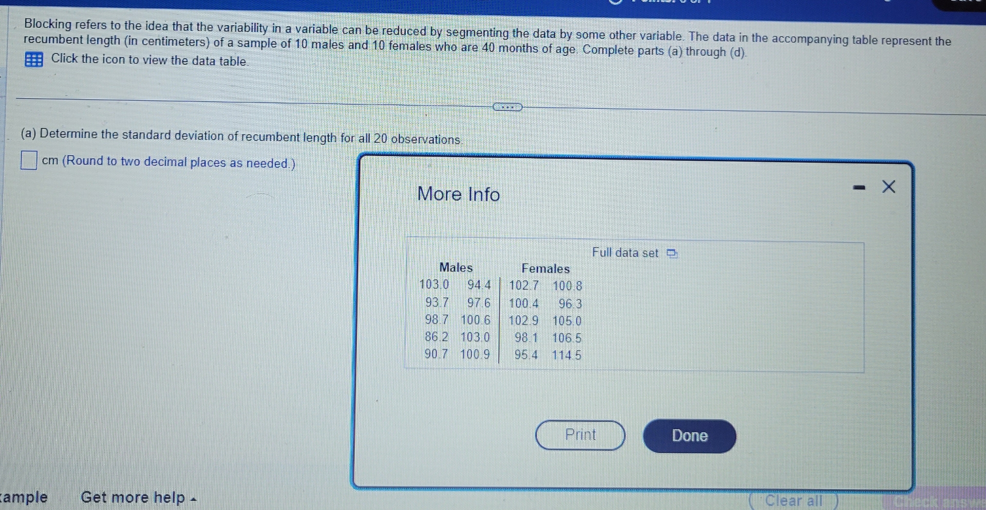 Solved Blocking refers to the idea that the variability in a | Chegg.com
