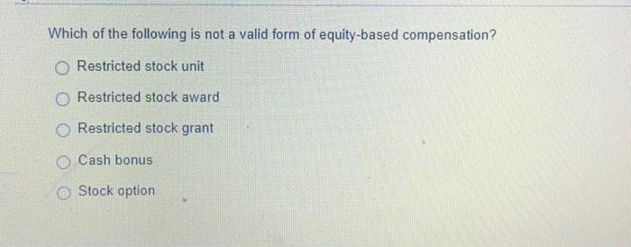 Solved Which of the following is not a valid form of | Chegg.com