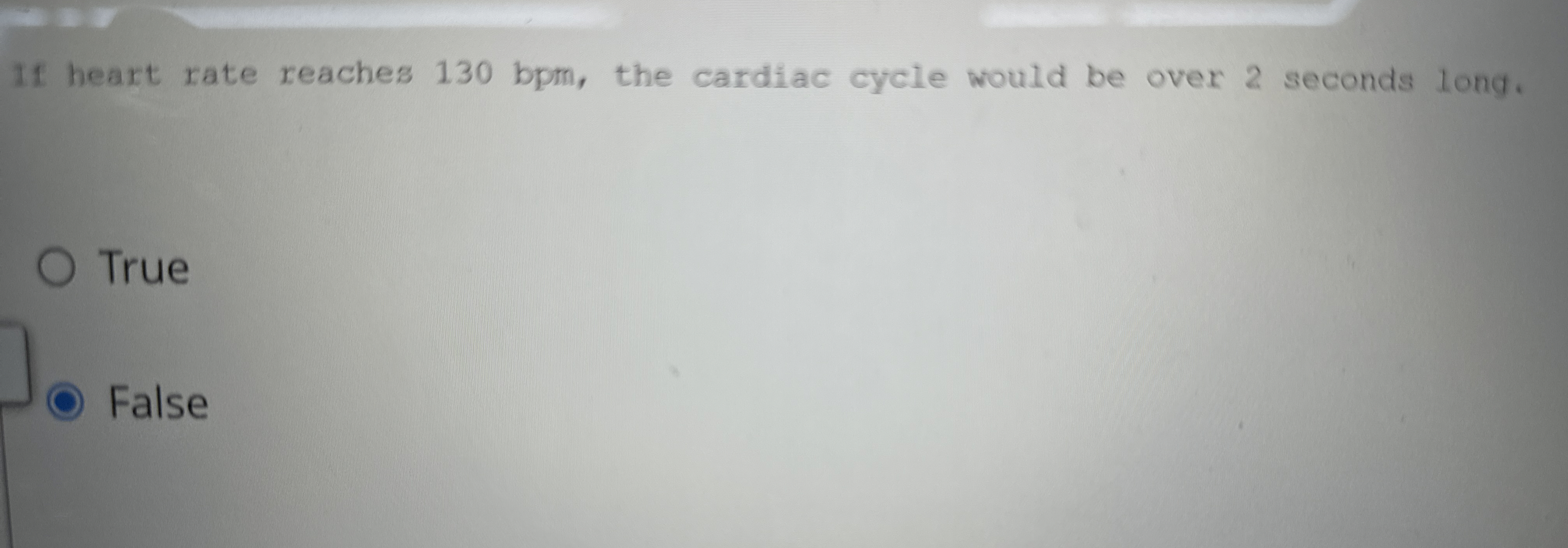 Solved If heart rate reaches 130 ﻿bpm , ﻿the cardiac cycle | Chegg.com
