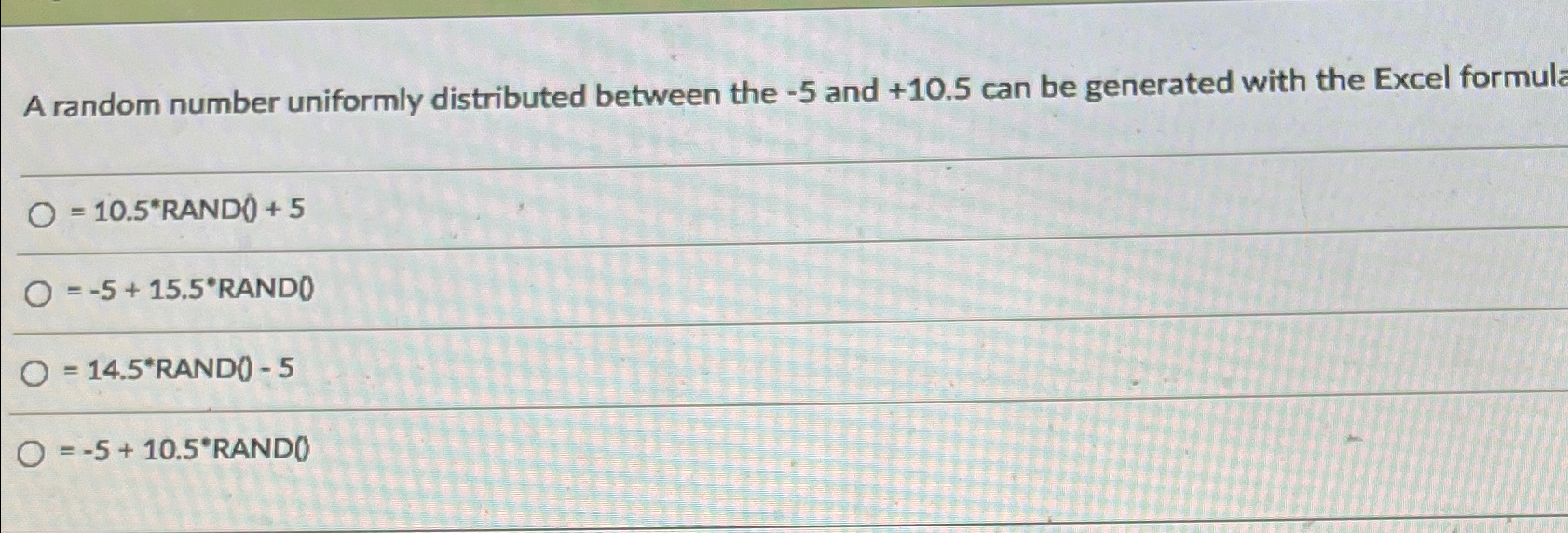 Solved A random number uniformly distributed between the -5 | Chegg.com