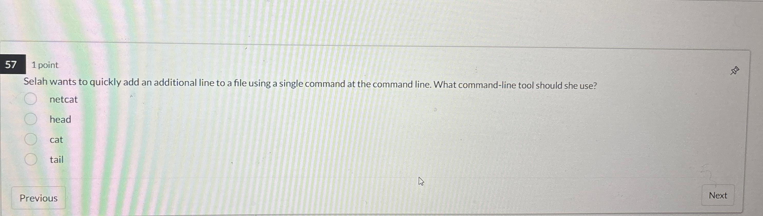 Solved 1 ﻿pointSelah wants to quickly add an additional line | Chegg.com