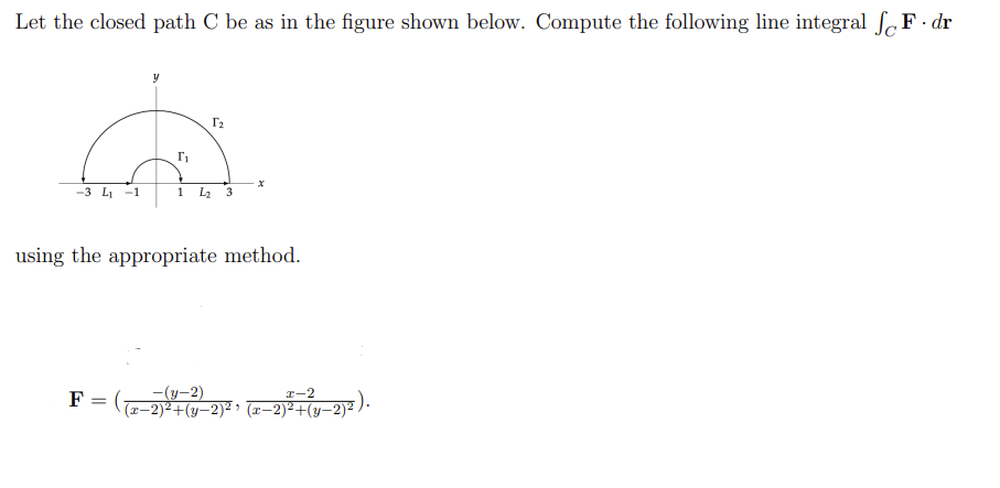 Solved Let the closed path C ﻿be as in the figure shown | Chegg.com