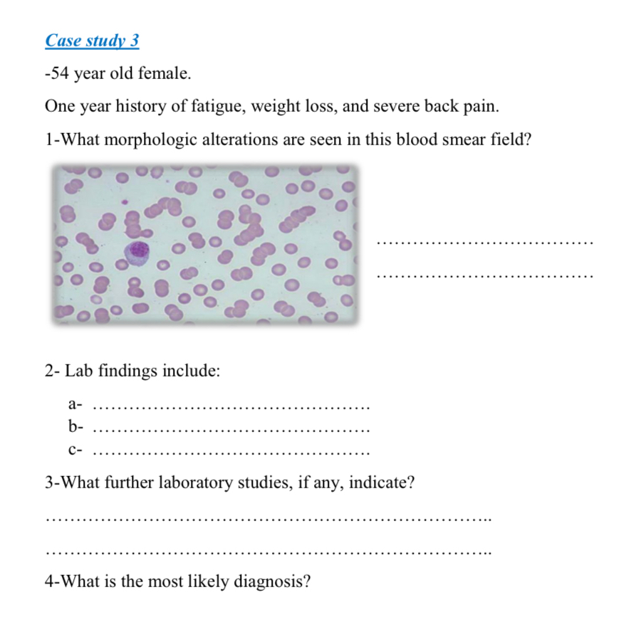Solved by an EXPERT Case study 3-54 ﻿year old female.One year history of | Chegg.com