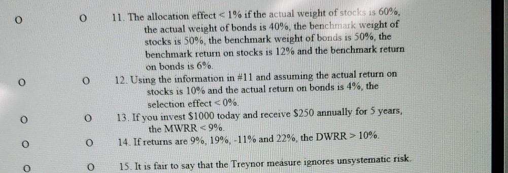 Solved O 0 0 O 11. The allocation effect