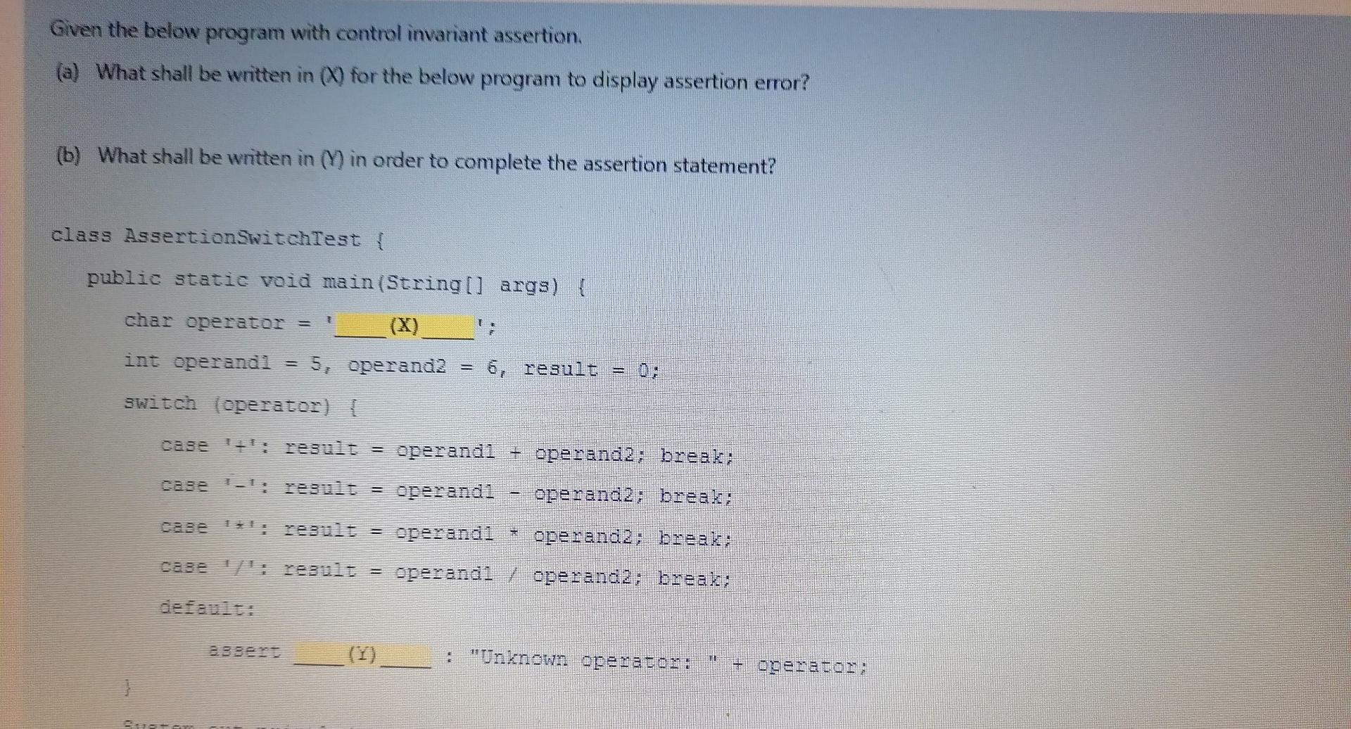 Solved Given the below program with control invariant | Chegg.com