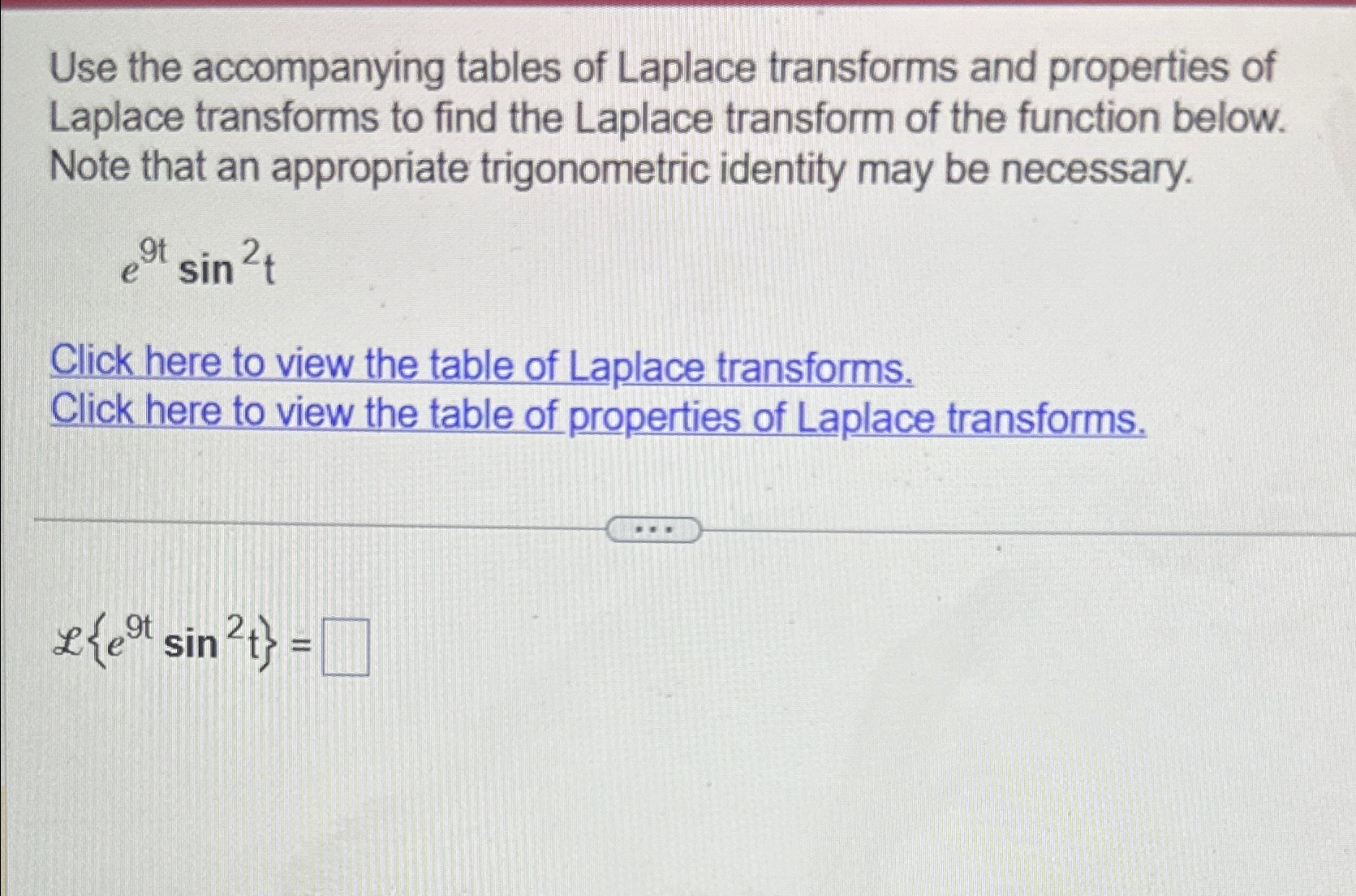Solved Laplace (eUse the accompanying tables of Laplace | Chegg.com