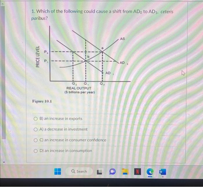 Solved 1. Which of the following could cause a shift from | Chegg.com