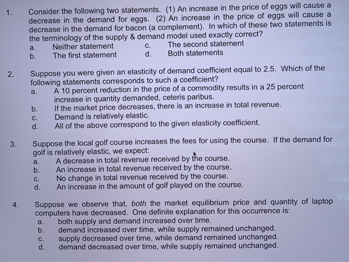 Solved 1. a. c. Consider the following two statements. (1) | Chegg.com