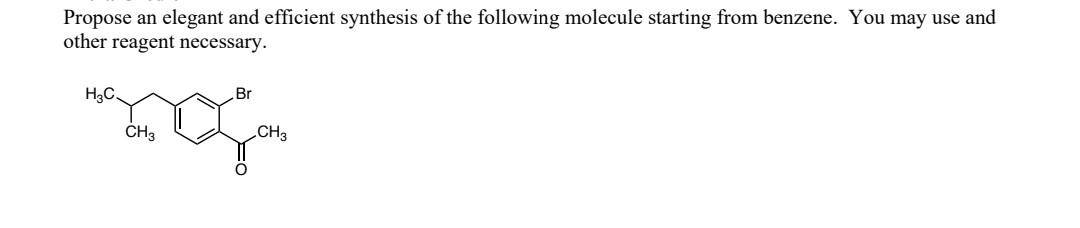 Solved Propose an elegant and efficient synthesis of the | Chegg.com