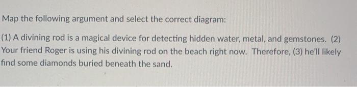 Solved Map the following argument and select the correct | Chegg.com
