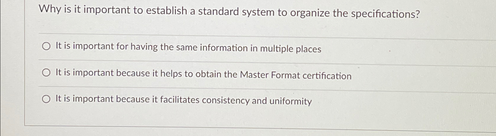 Solved Why is it important to establish a standard system to | Chegg.com