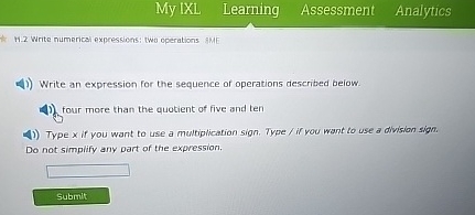 Solved My IXLLearningAssessmentAnalyticsH. 2 ﻿Write | Chegg.com