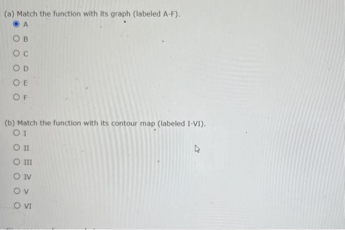 Solved Consider the function below. z=sin(xy)(a) Match the | Chegg.com