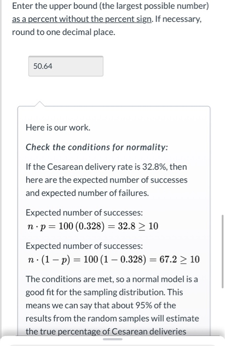 Solved Enter the upper bound (the largest possible number) | Chegg.com