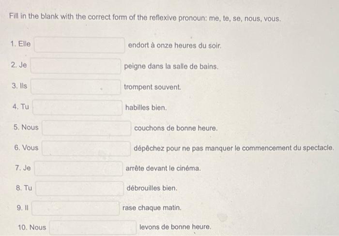Fill in the blank with the correct form od the | Chegg.com
